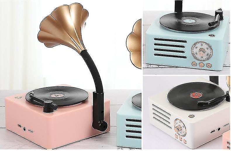 Mini Retro Horn Flower Audio Rotary Record Player Speaker Phonograph ...