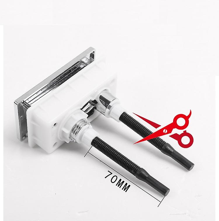 Square toilet button with two buttons Toilet flush button with two ...