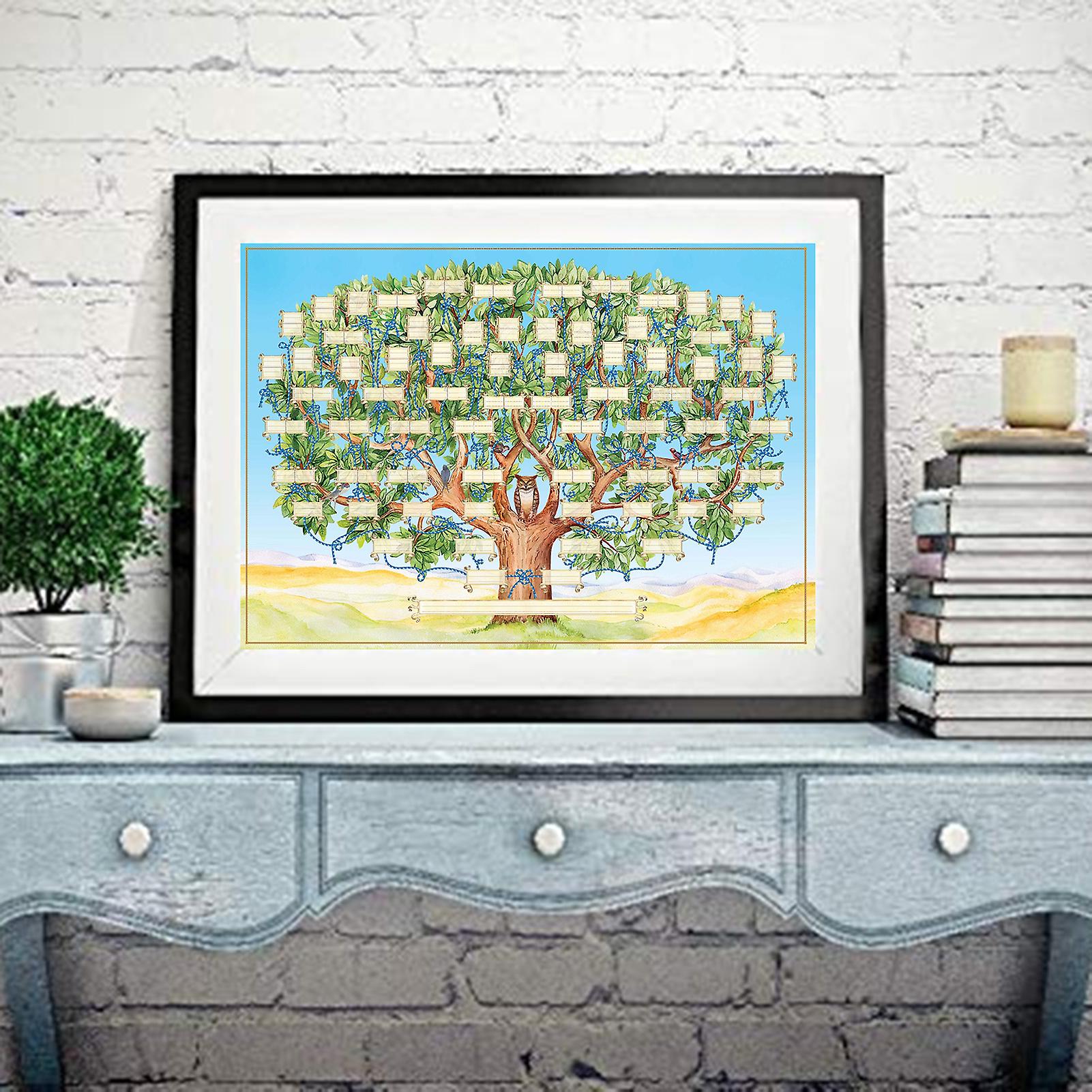 Family Tree Diagram Ornamental Hanging Usage Classic Design Mural ...