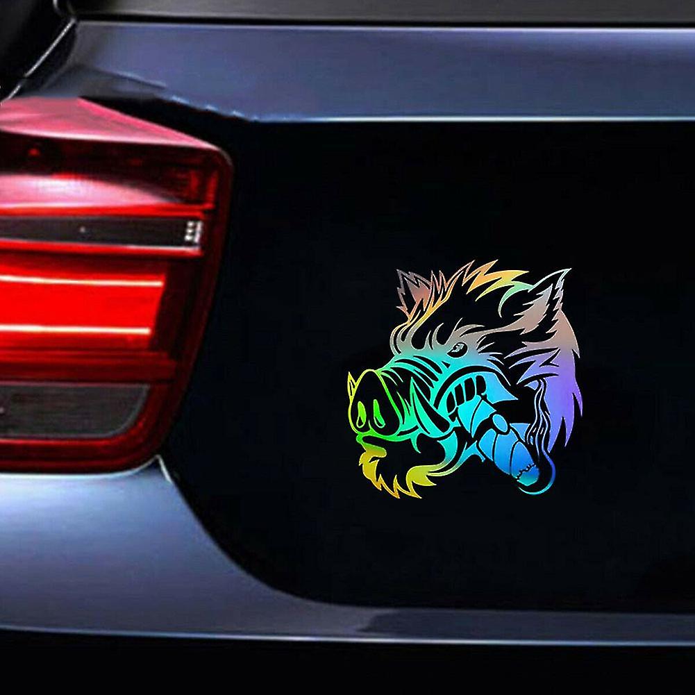 Ferocious Wild Boar Car Vehicle Body Window Reflective Decals Sticker ...