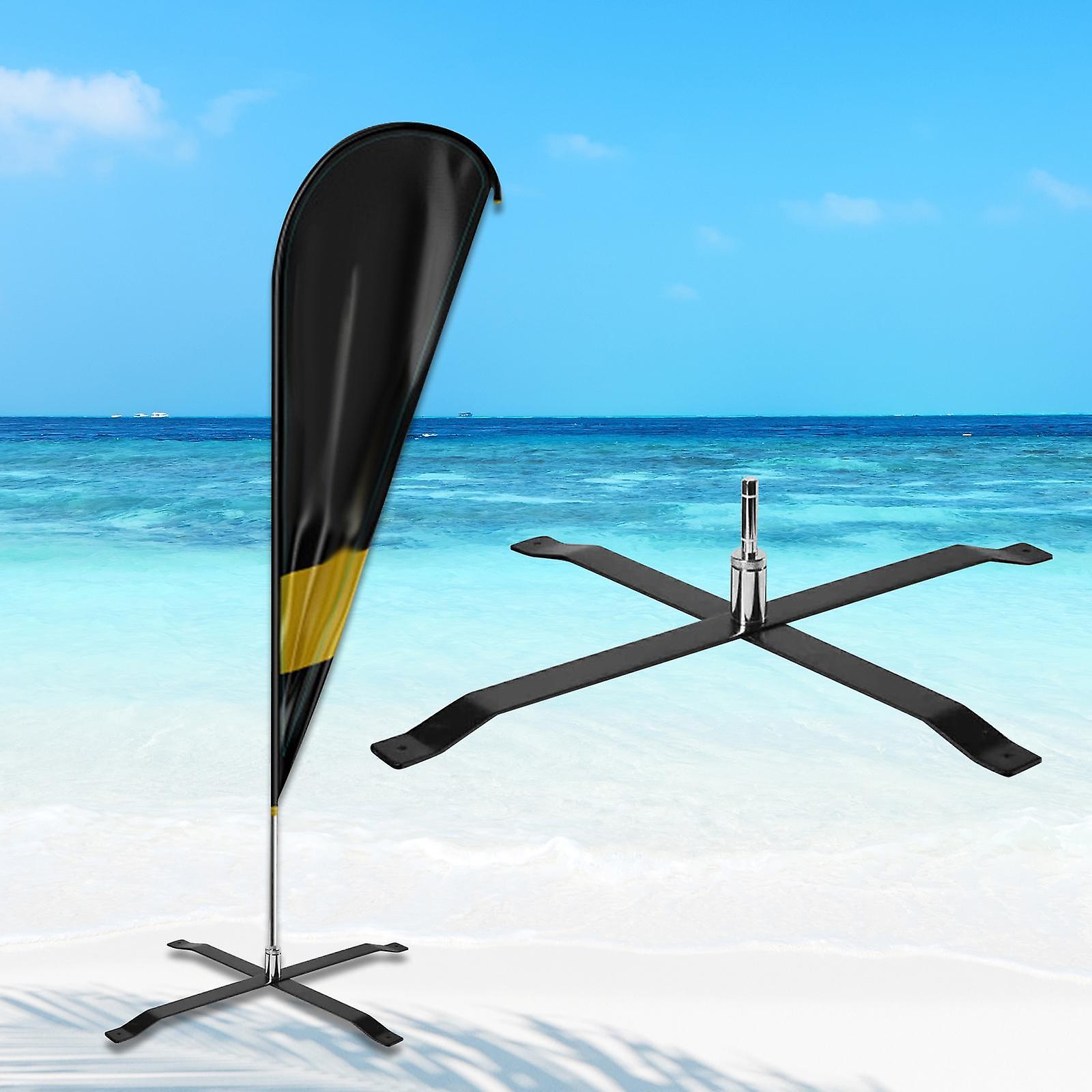 X Holder Beach Flag Base Foldable Support Parasol Cross Base Stand ...