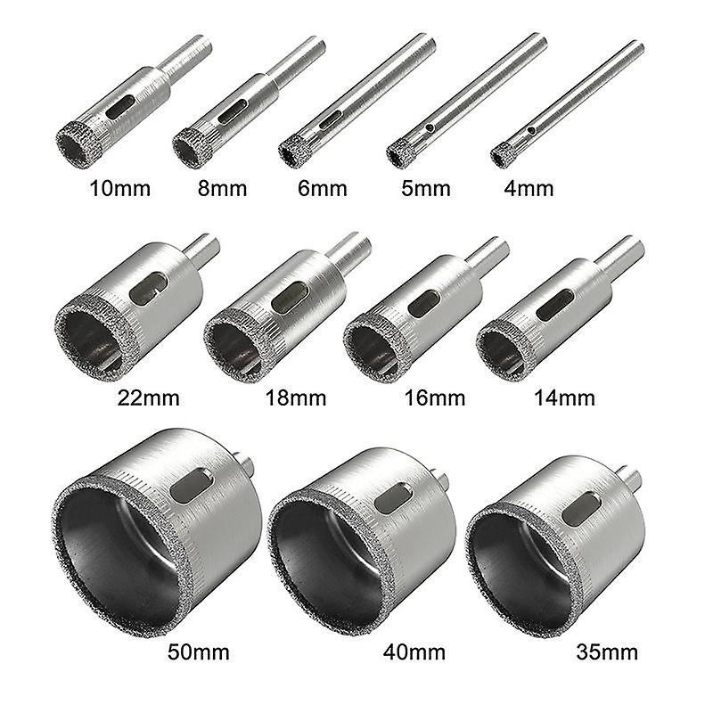 12Pcs diamond drill bits glass tile hole saw bits set, hollow core ...