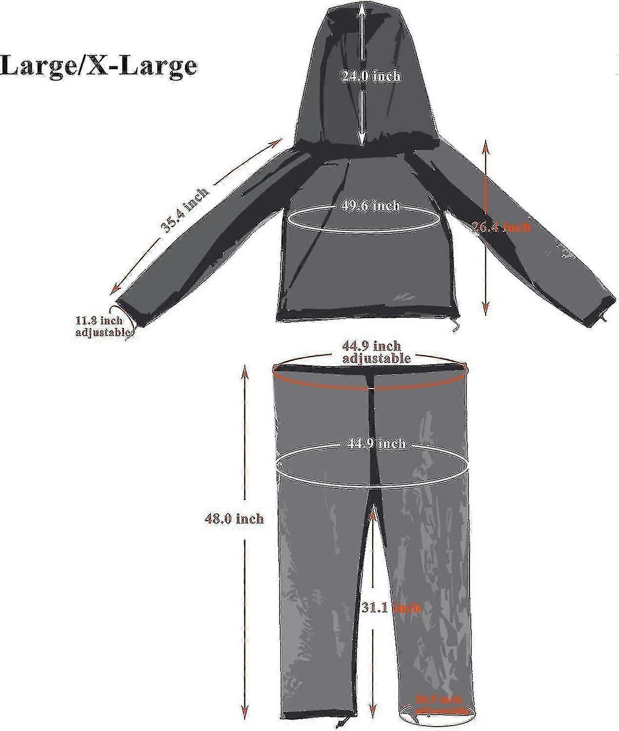4 Pieces Mosquito Suit, Light-weight Bug Repellent Jacket Hood Pants ...