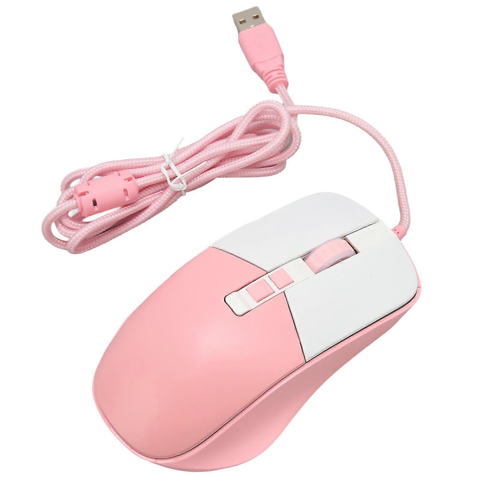 Wired Mouse Ergonomic Streamlined Cool RGB Optical Sensor Gaming Mechanical Mouse for Home ...