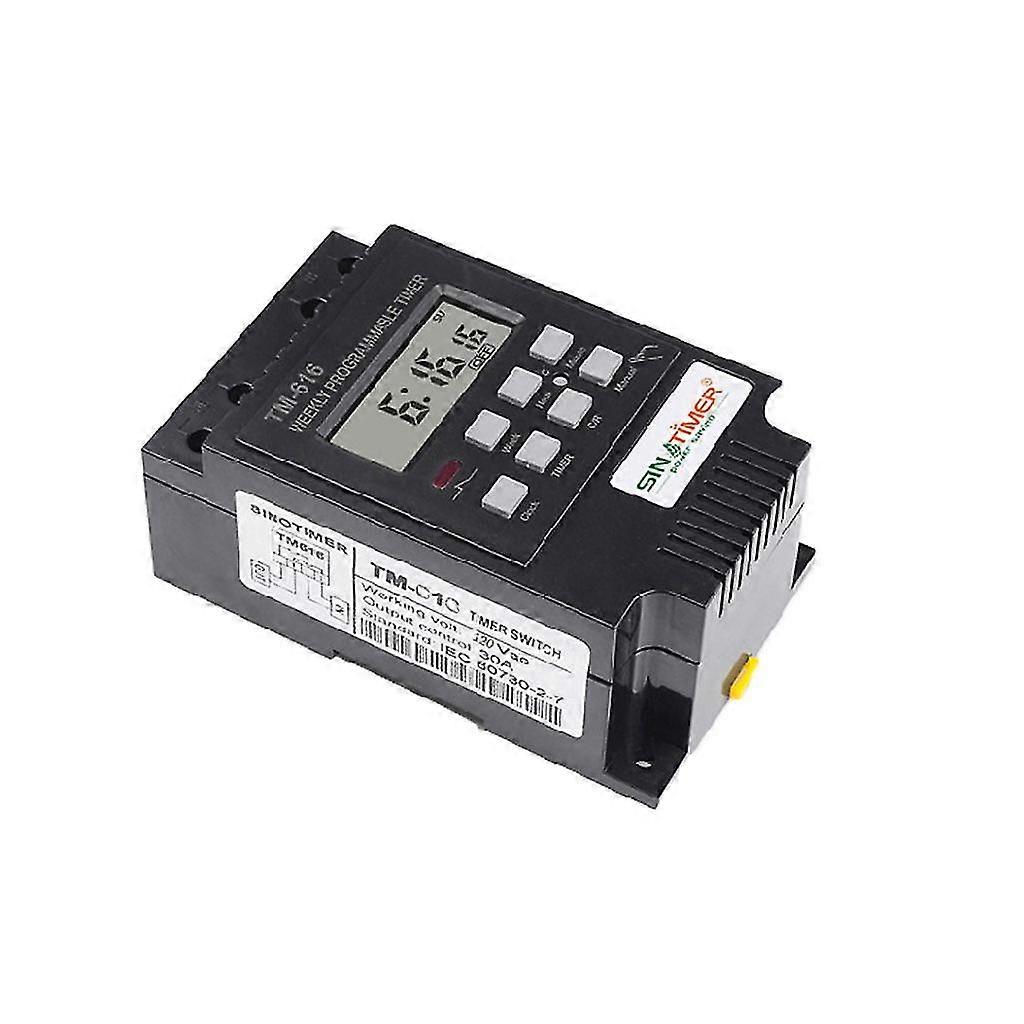Digital Electronic Timer Switch 220V 30A Rail Mount 17 Settings 7 Days ...
