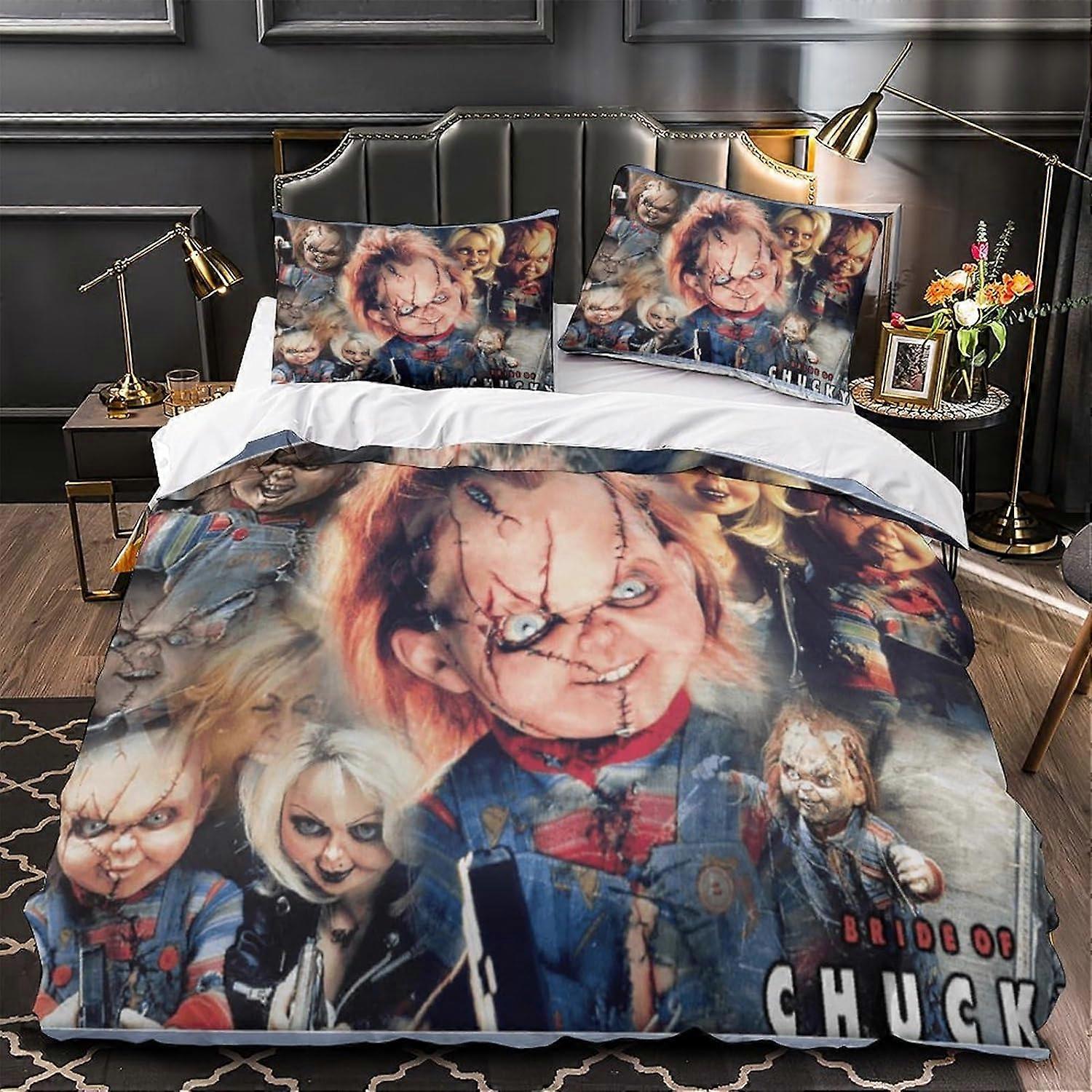 Chucky Doll Duvet Cover Set 3 Piece Soft Microfiber Bedding Set for ...