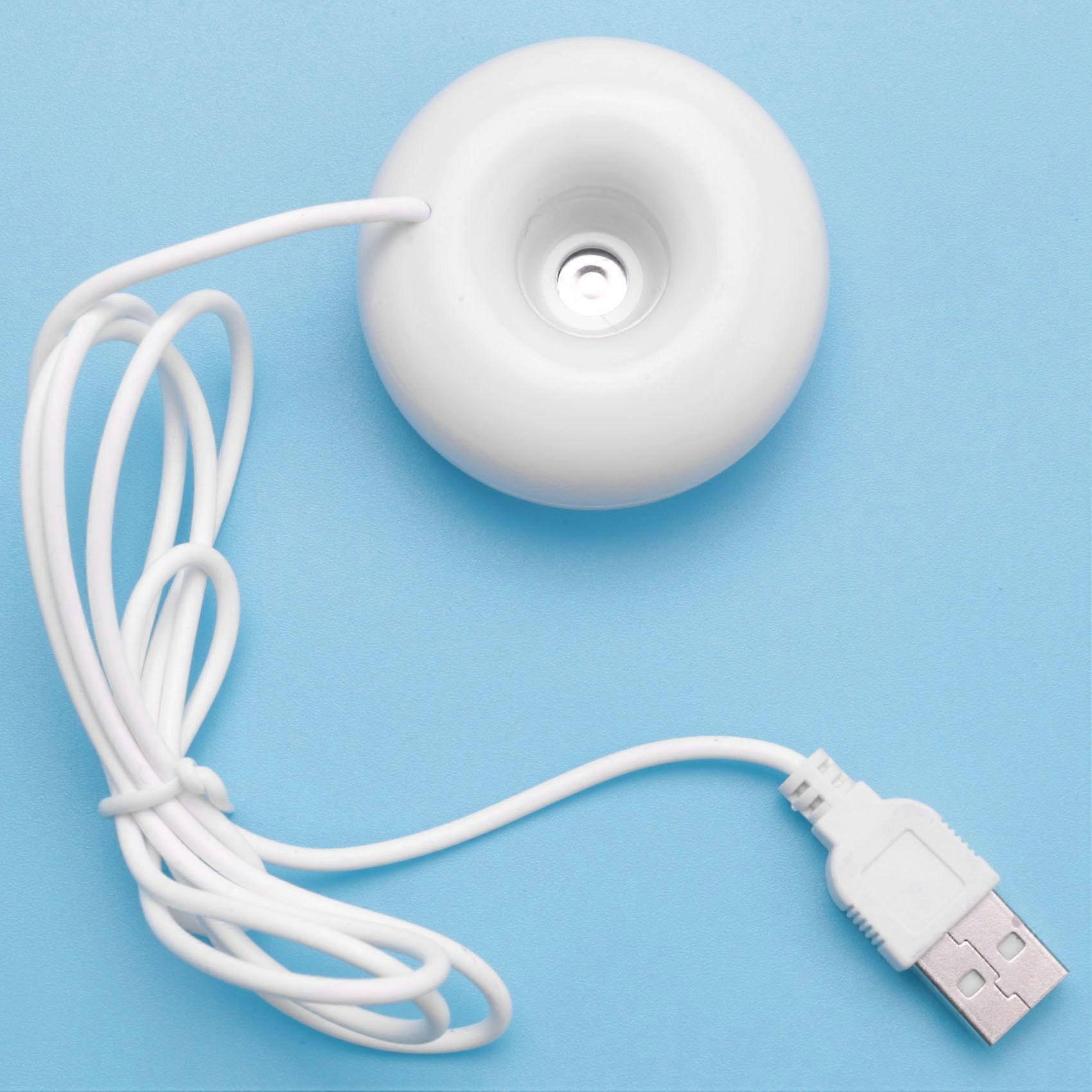 White donut humidifier usb office desktop mini humidifier portable air ...
