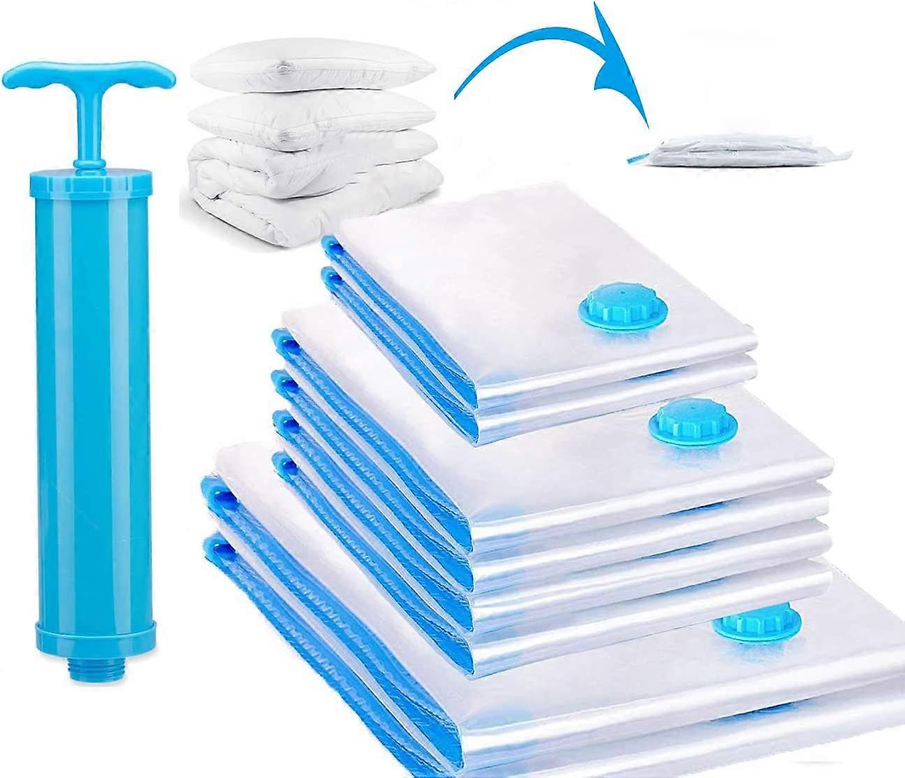 Vacuum Storage Bags,Reusable Travel Vacuum Storage Covers 8 Bags of 2 ...