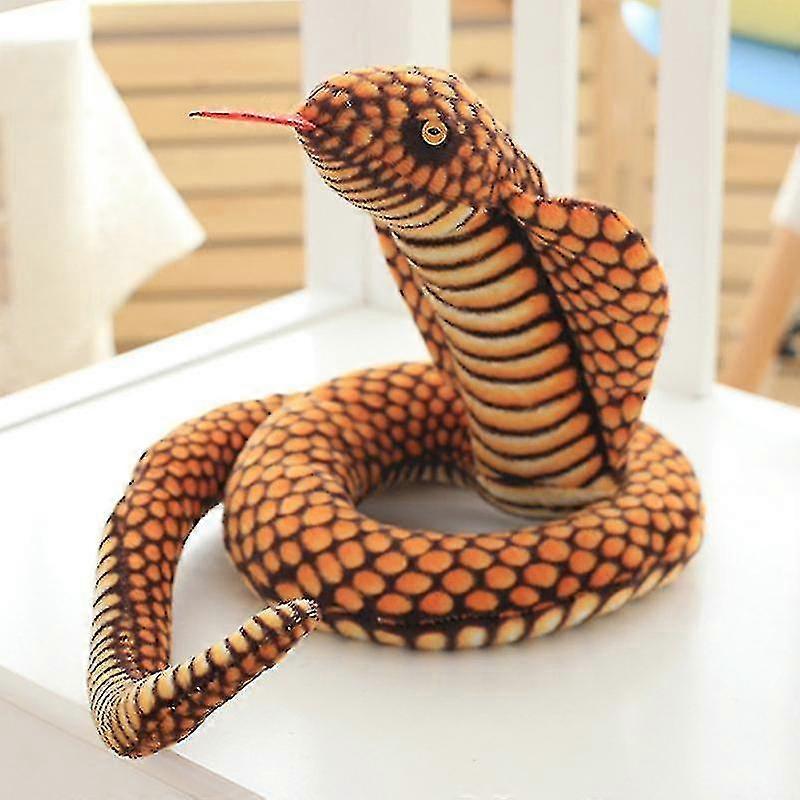 Novelty Plush Toy Simulation Cobra Halloween Game Props Adult Children ...