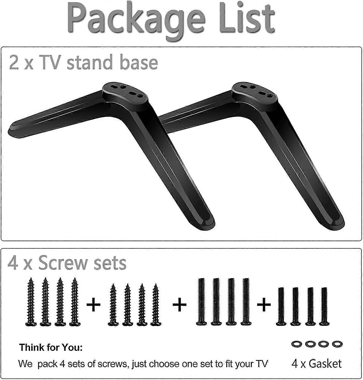 Tv Pedestal Feet, Tv Stand Base Replacement, Universal Table Desk ...