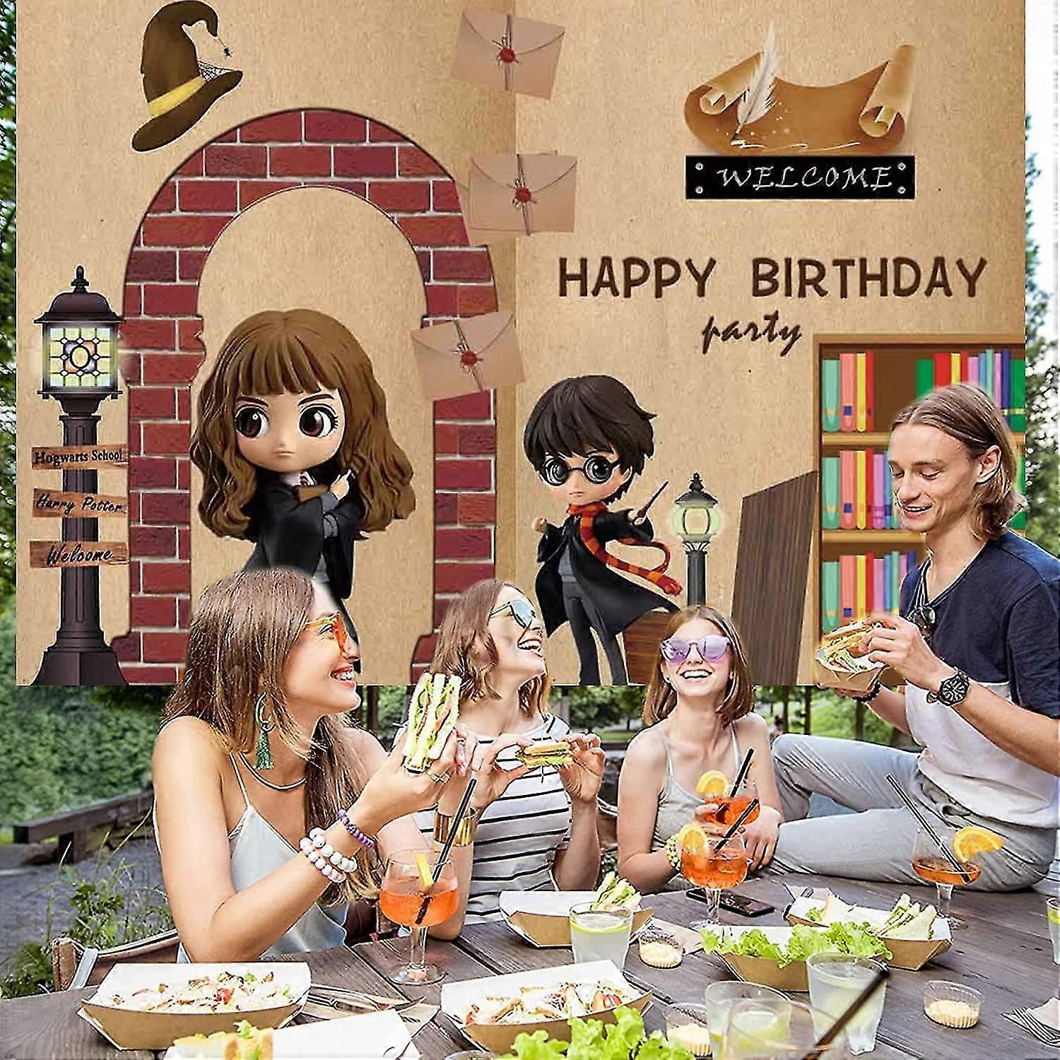 Wizard Happy Birthday Party Supplies Wizard Birthday Party Backdrop ...