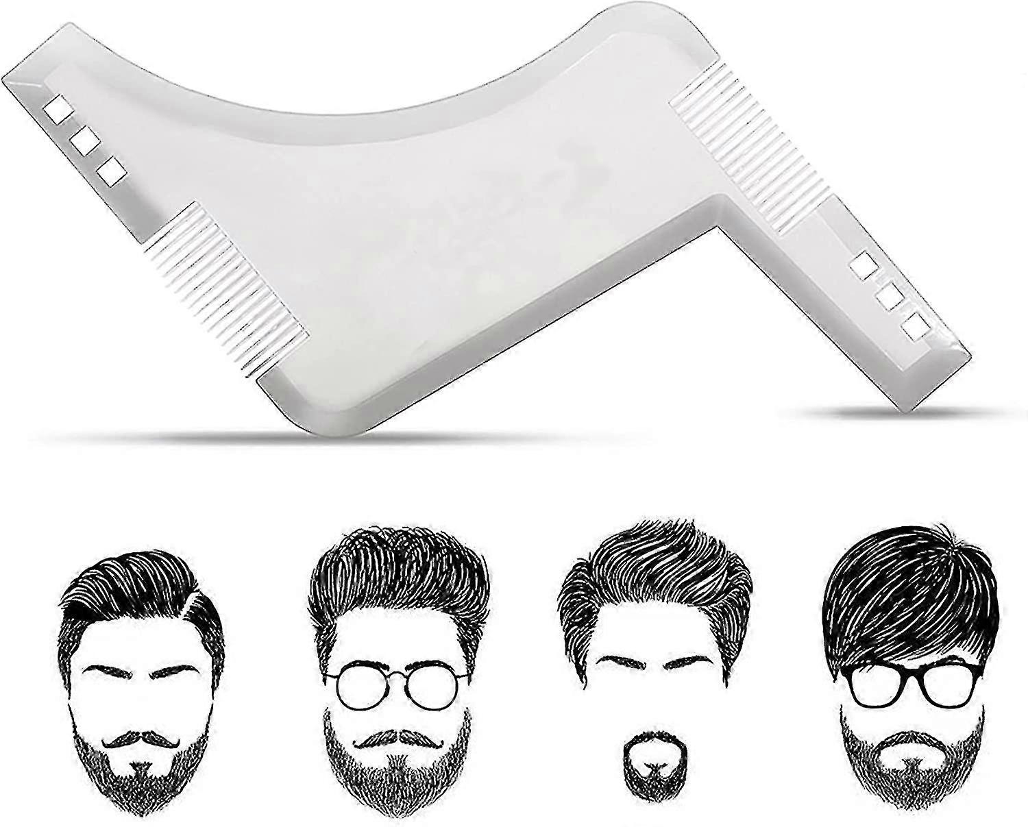 Beard Stencil, Beard Guide Shaper With Comb, Beard Styling Tool ...