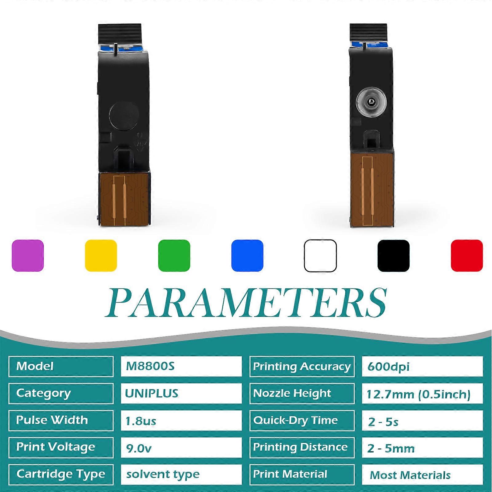 High Quality TIJ Online Handheld Inkjet Printer Cartridge 12.7mm Original Fast Drying Water ...