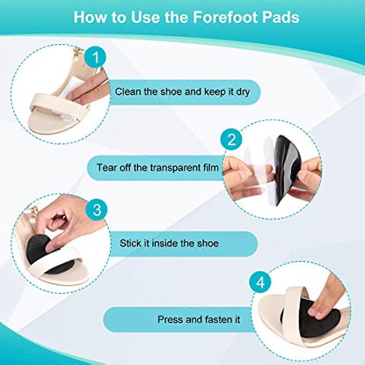 Gel Metatarsal Pads for Mortons Neuroma Ball of Foot Cushion Support ...