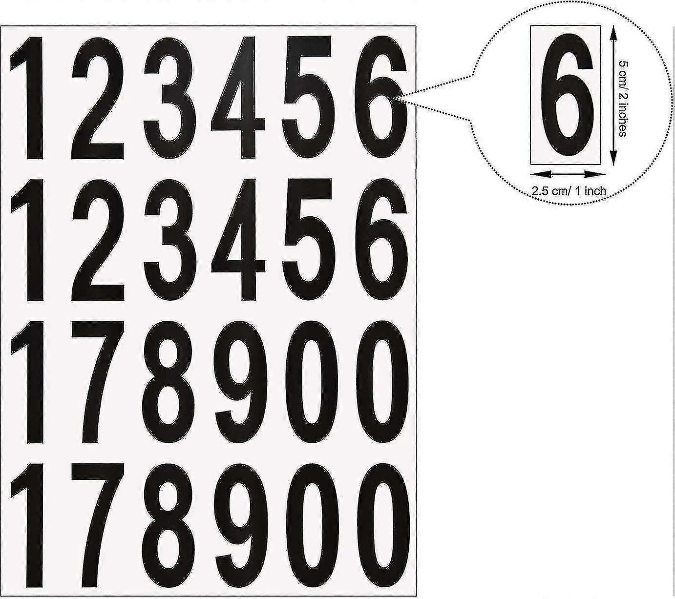 10 Sheets 240 Pcs Numbers Stickers Mailbox Numbers Self Adhesive Vinyl ...