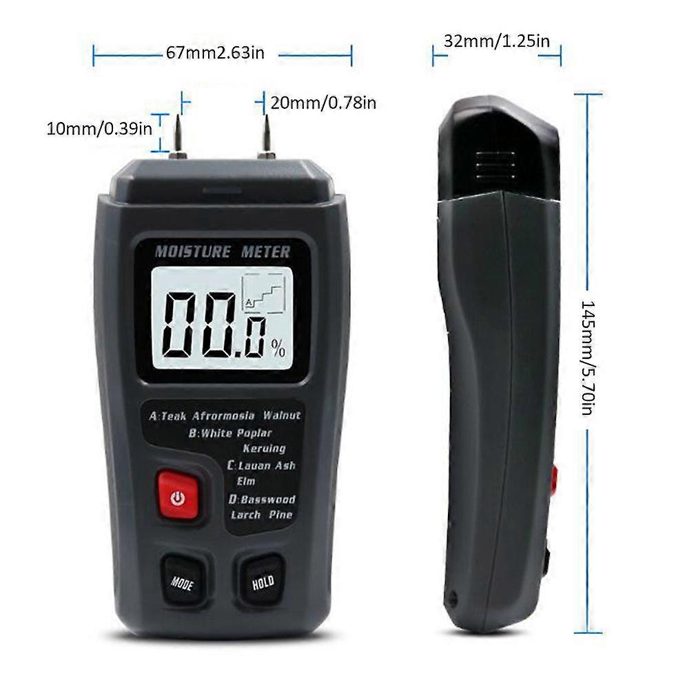 EMT01 Wood Moisture Meter Wood Humidity Tester Hygrometer Timber Damp ...