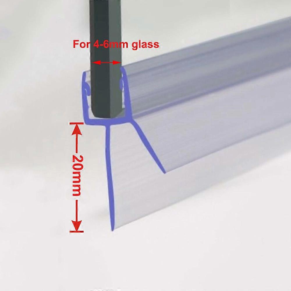 Bath Shower Screen Door Seal Strip PVC Frameless Glass Door Bottom ...