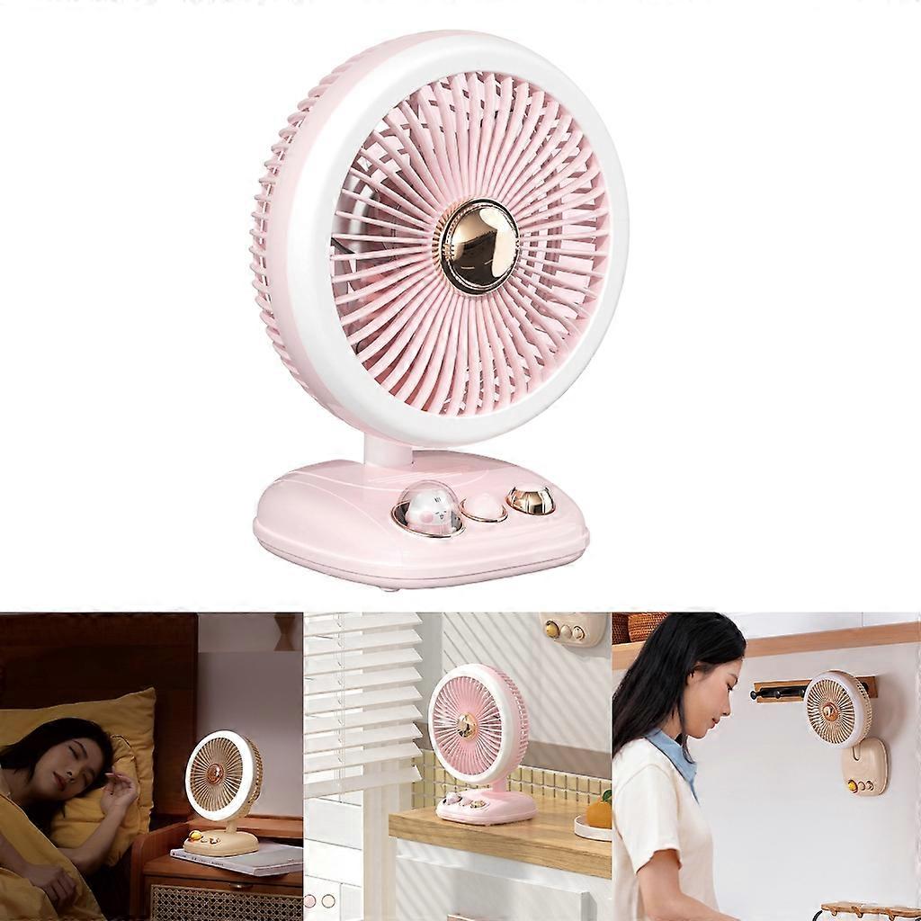 Foldable Lighting Desktop Fan with LED USB Powered Electric Fan Desk ...