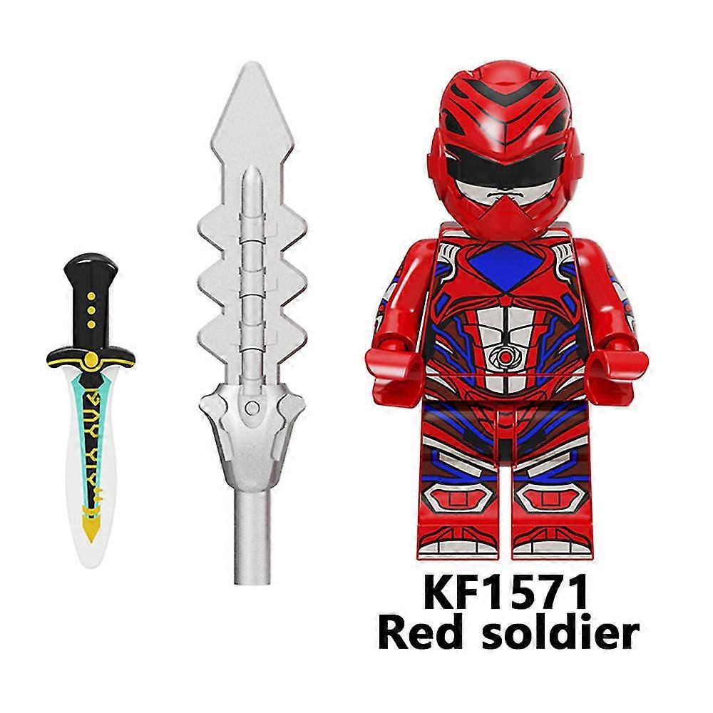7pcs Power Rangers Building Blocks Minifigures Assembly Toys Set ...