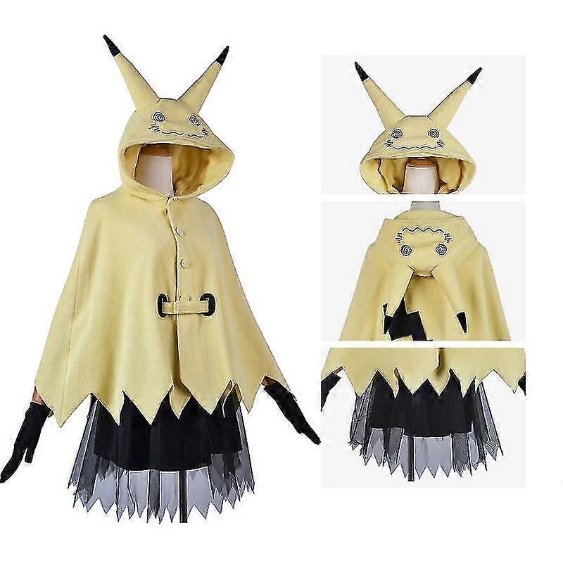 Mimikyu Cartoon Suit Women Pajama Anime Cloak Dress Costume Halloween ...