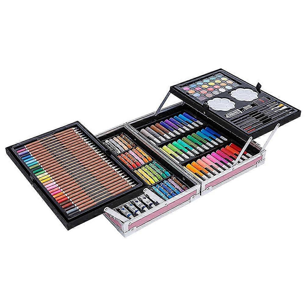 145-pack Deluxe Art Set With Aluminum Storage Case Includes Watercolor ...