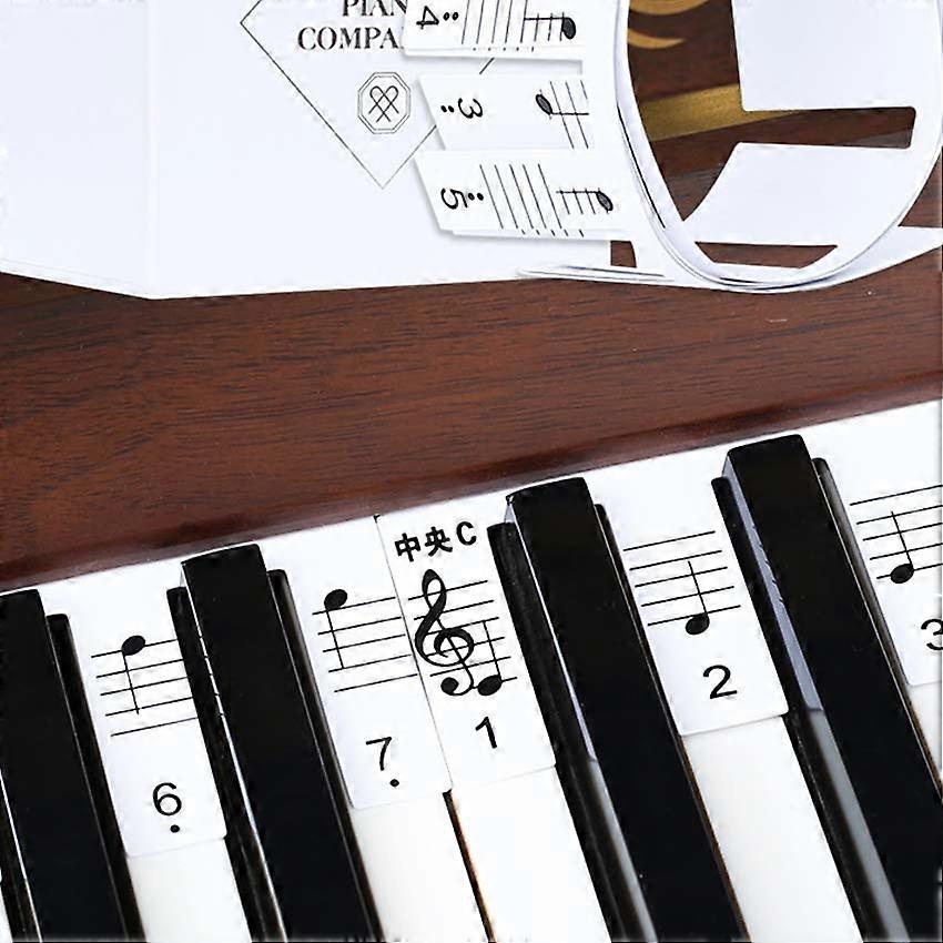 Piano Keyboard Stickers Electronic Piano Note Stickers 88 Keys 61 Keys ...