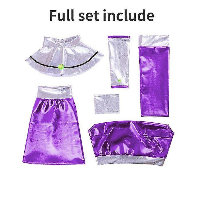 Princess Koriand'r Cosplay Costume Purple Outfit Anime Starfire Cosplay ...