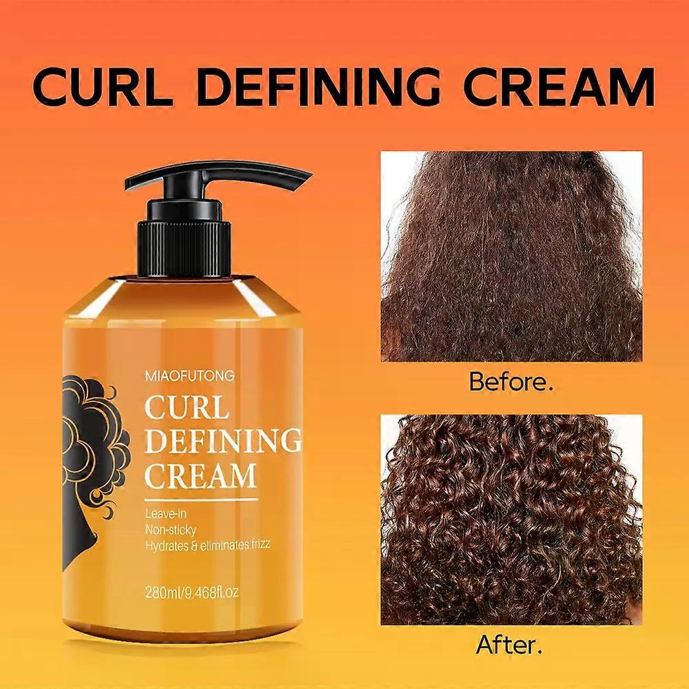 Curl Defining Cream,Professional Curl Cream,Defining Curl Cream for Curly and Wavy Hair,Curl ...