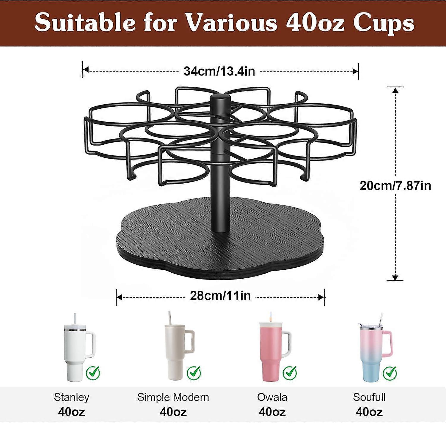 Rotatable Tumbler Organizer For 40 Oz Cup, Upgraded Rotating Bearing ...