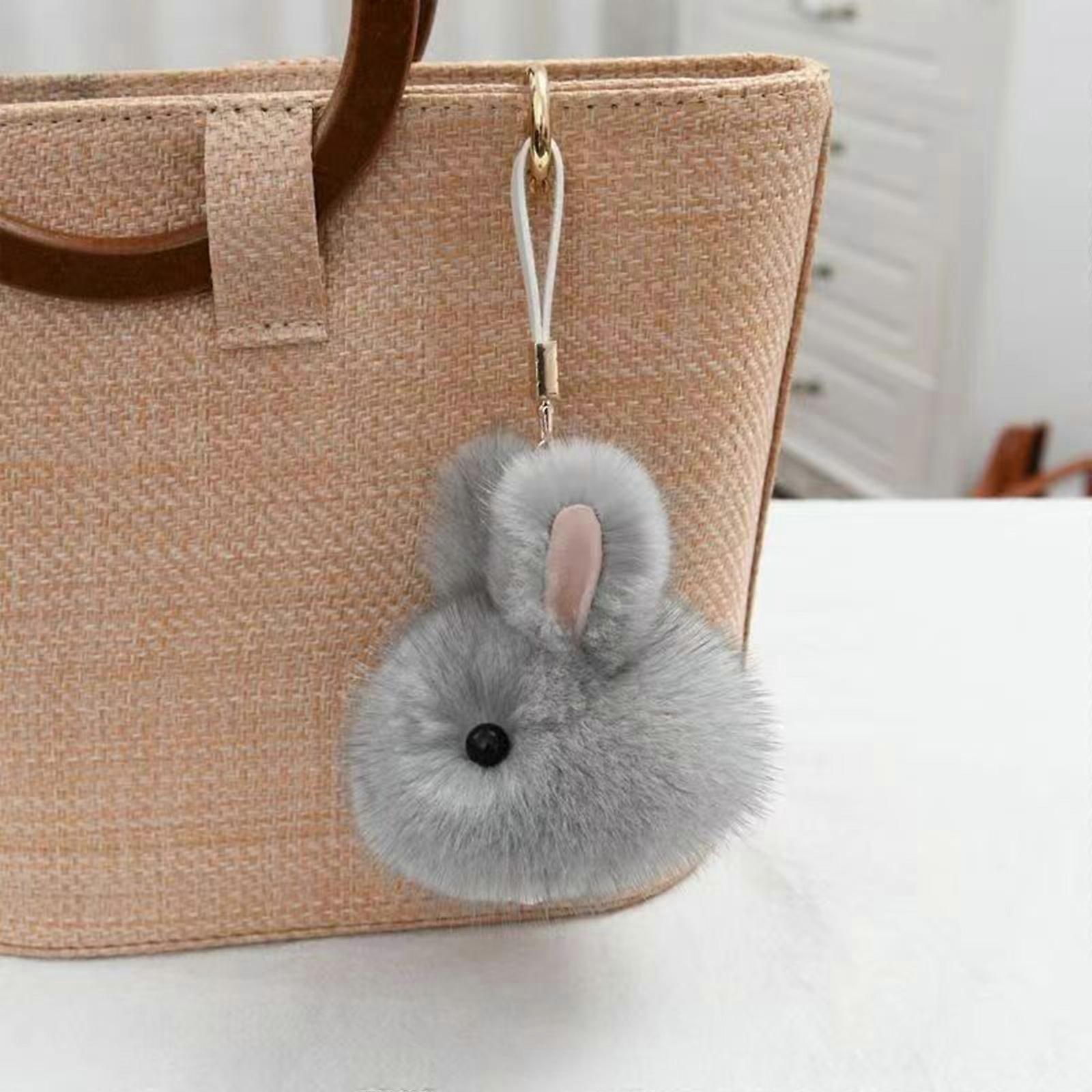 Lovely Rabbit Hairball Keychain Pendant Cute Ornament Pendant Keyring ...
