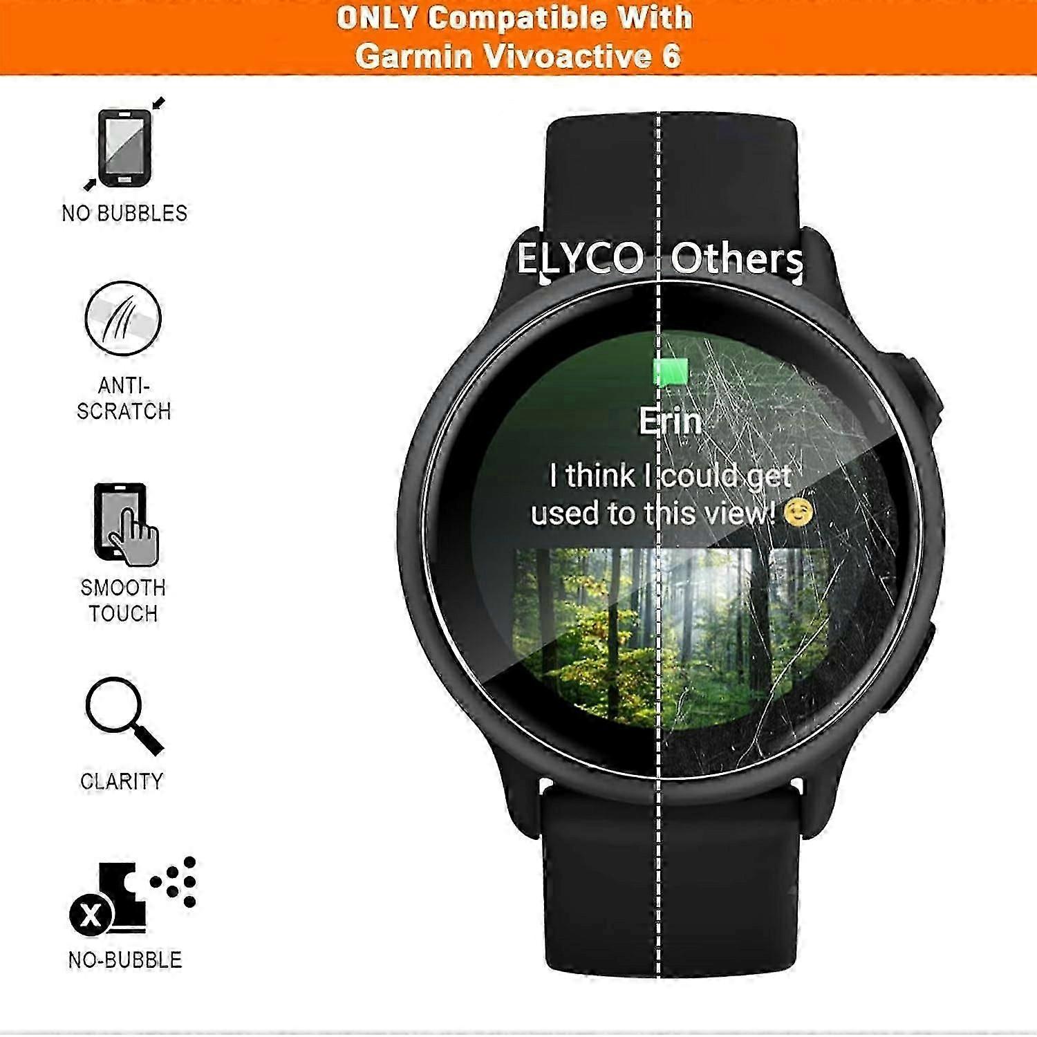 3Pcs For Garmin Vivoactive 6 TPU Watch Screen Protector Anti Scratch HD ...