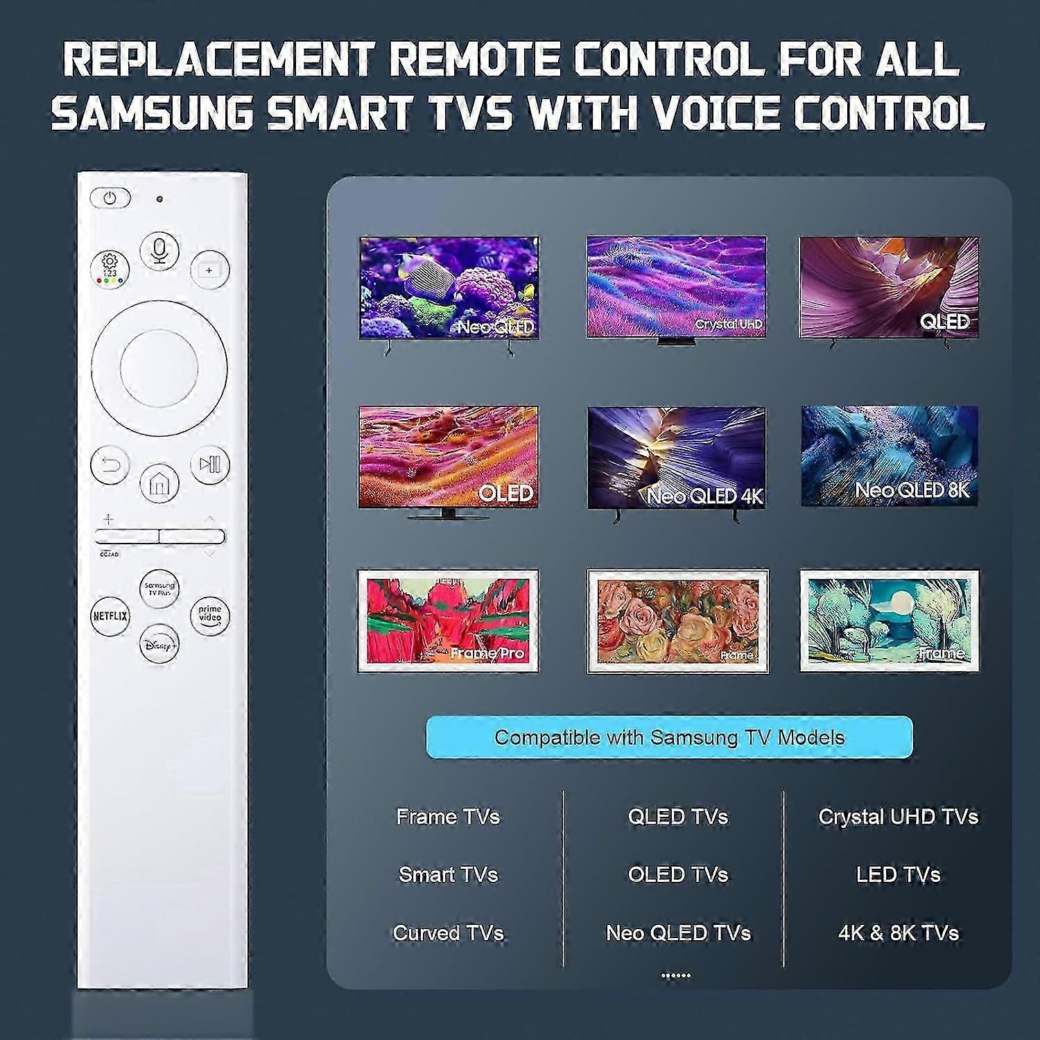 2025 Latest Samsung Smart TV Remote Control Replacement, Samsung Frame ...