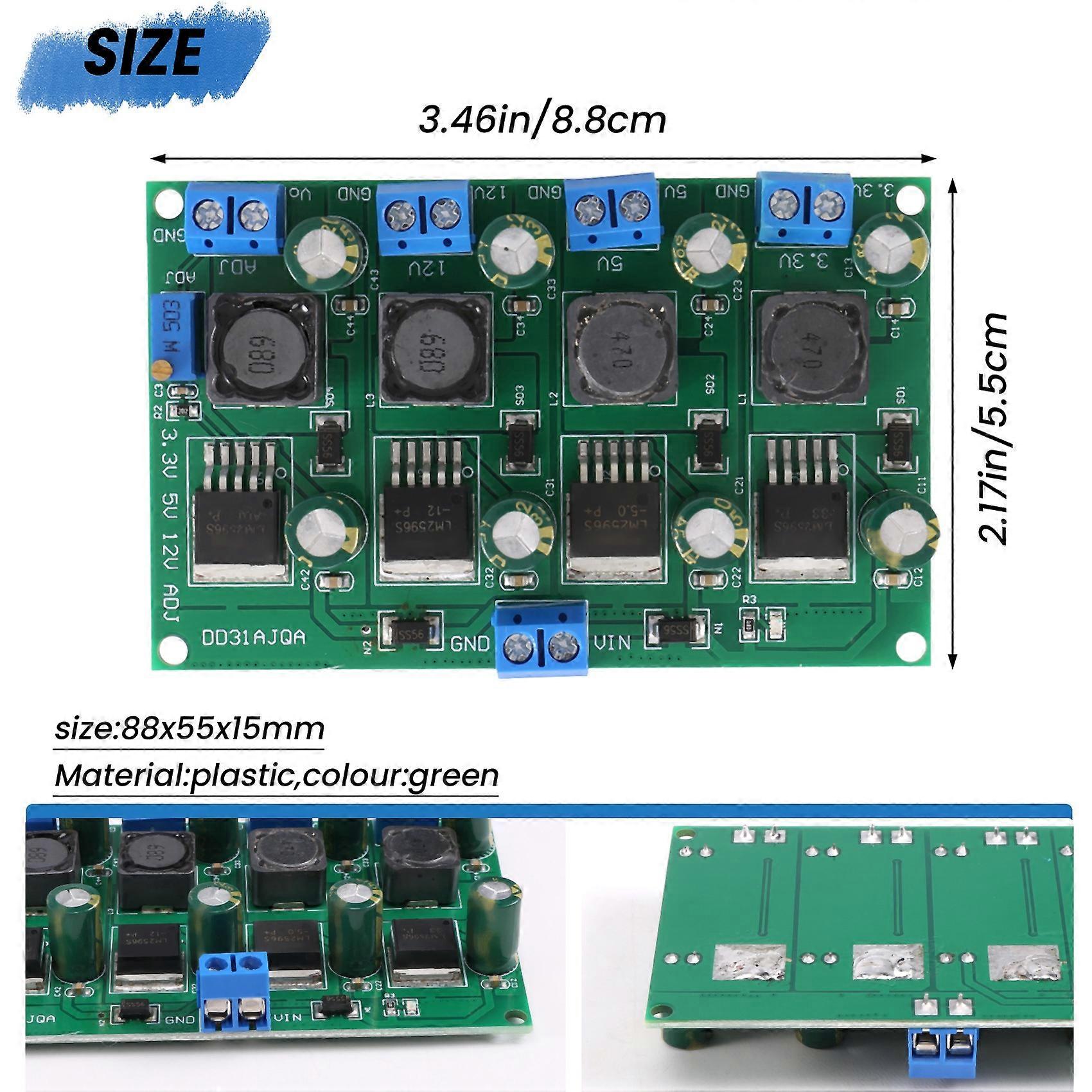 3A 4 Channels Multiple Switching Power Supply Module 3.3V 5V 12V ADJ ...
