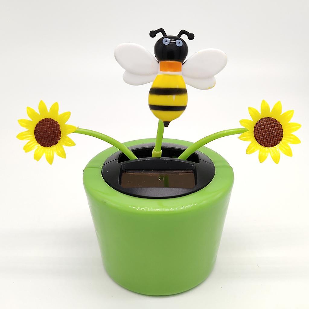 Solar Powered Sunflower Insect Dancing Doll Flip Flap Home Decor ...
