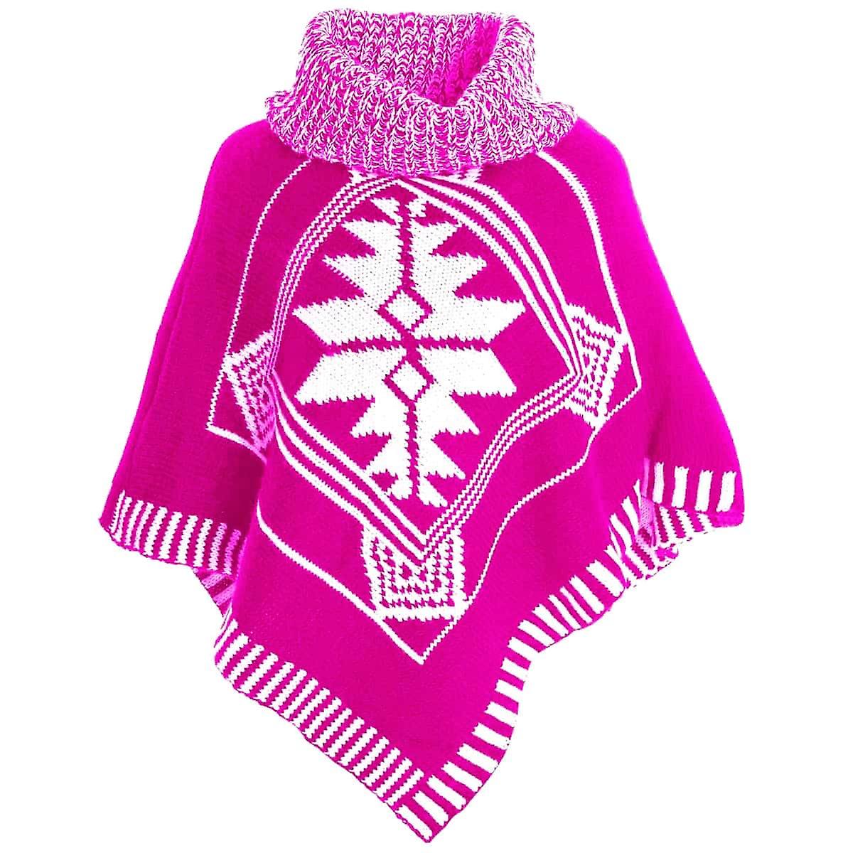 Girl's poncho with shawl collar | Fruugo UK