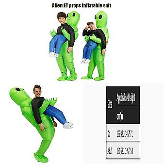 Green Alien Carrying Human Costume, Inflatable Alien Costume for Kids ...