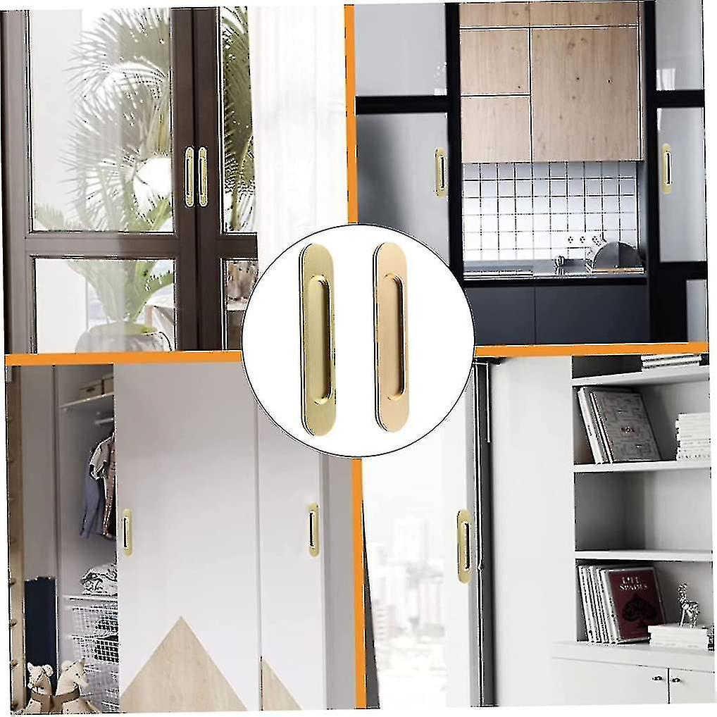 Door Pull Handle Self-stick Oval Sliding Door Pulls For Sliding Barn ...