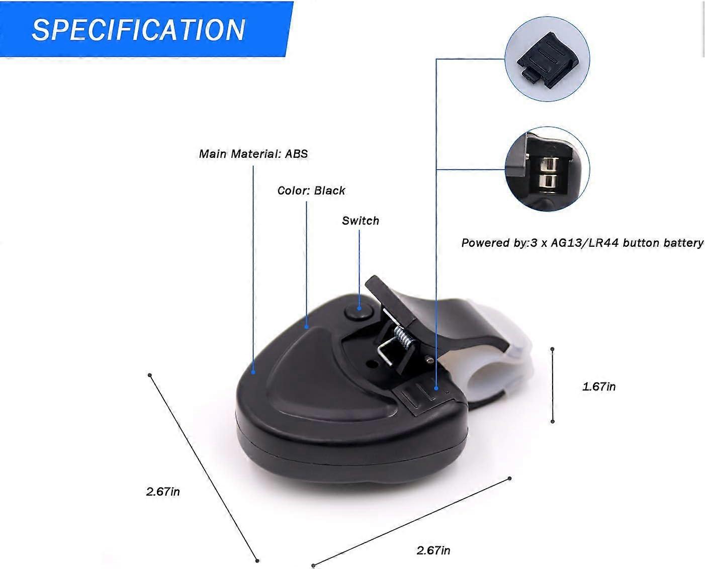 4 pices noir lectronique lumire LED pche morsure alarme sonore alerte cloche Clip sur canne pche ...