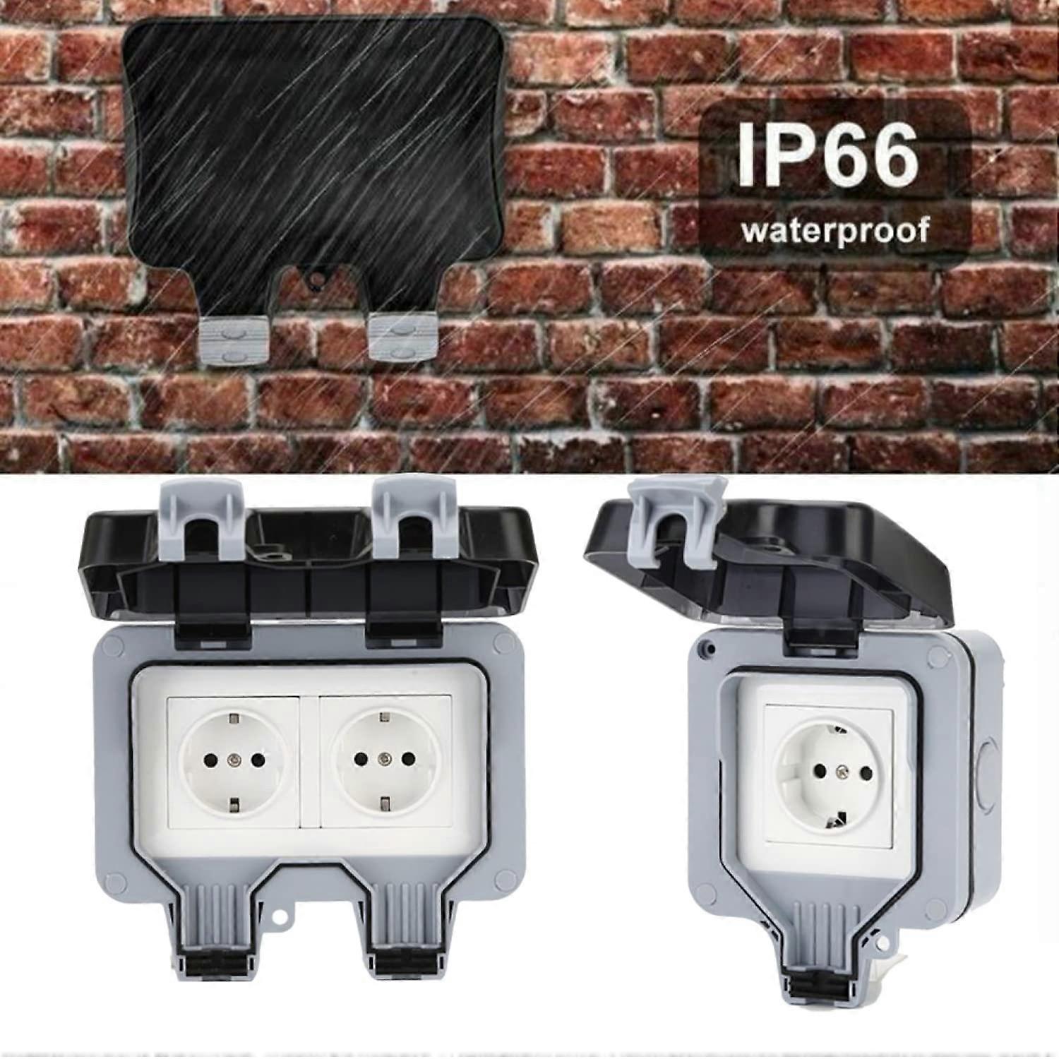 IP66 Waterproof Socket with Switch and Waterproof Junction Box, Outdoor ...