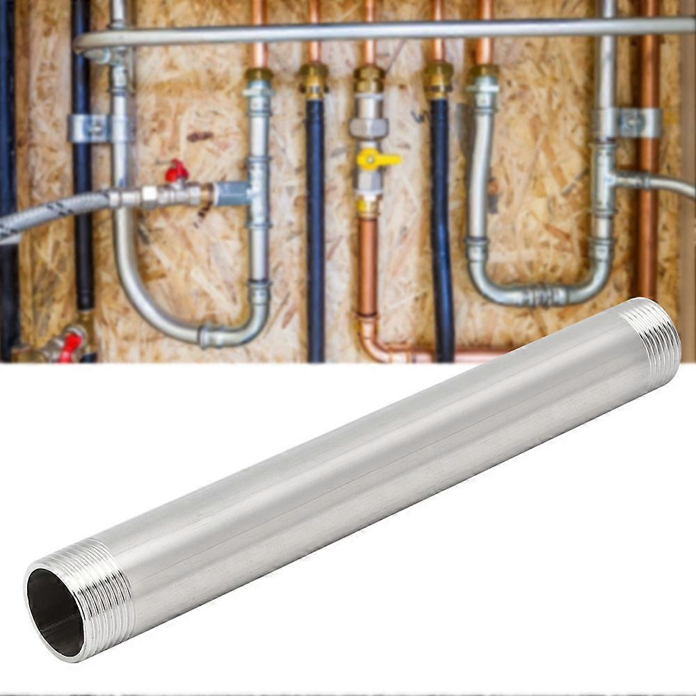 Stainless Steel Male Thread Screwed Pipe Nipple Connector Adapter Pipe ...