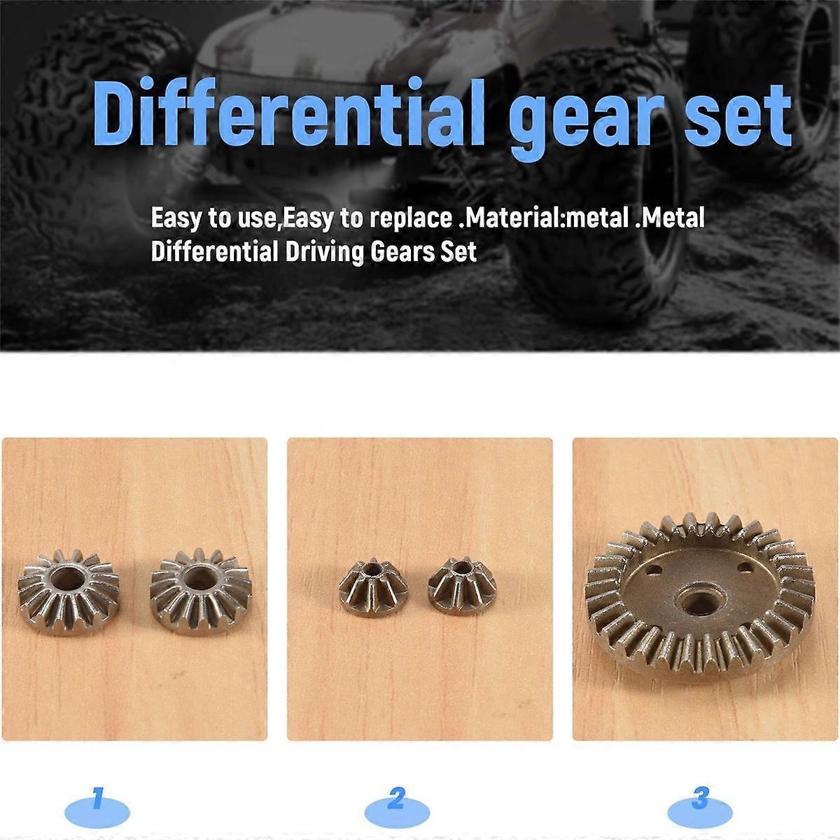 Metal Differential Driving Gears for HBX 16889 16889A 16890 16890A SG ...