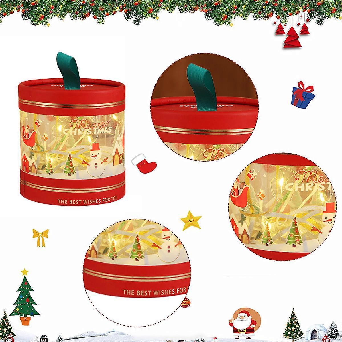 2pcs Christmas Gift Box Cuddle Bucket For Christmas, Fruit Box, Can See ...