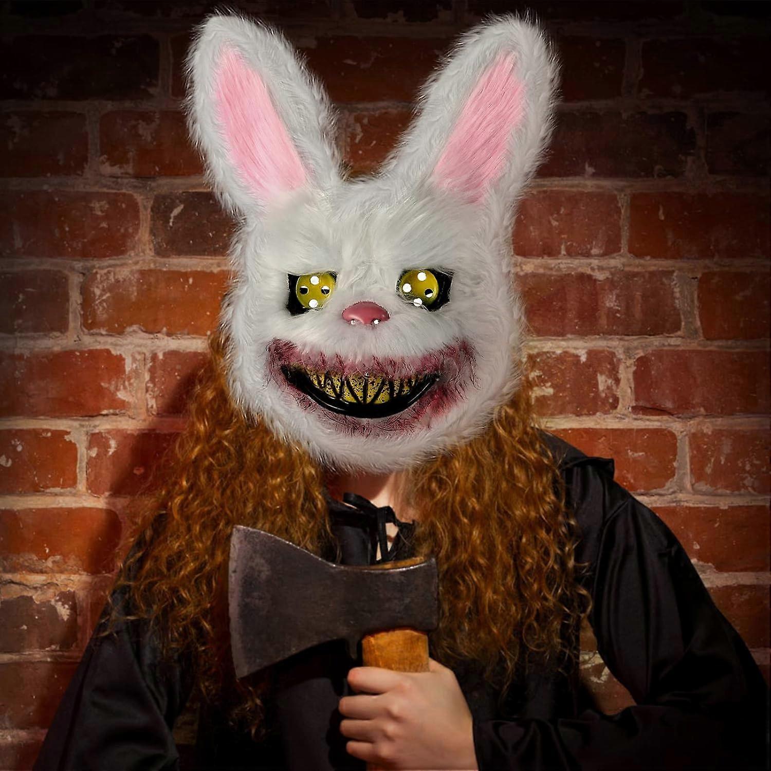 Halloween Mask Horror Rabbit Mask, Scary Halloween Mask for Adults ...