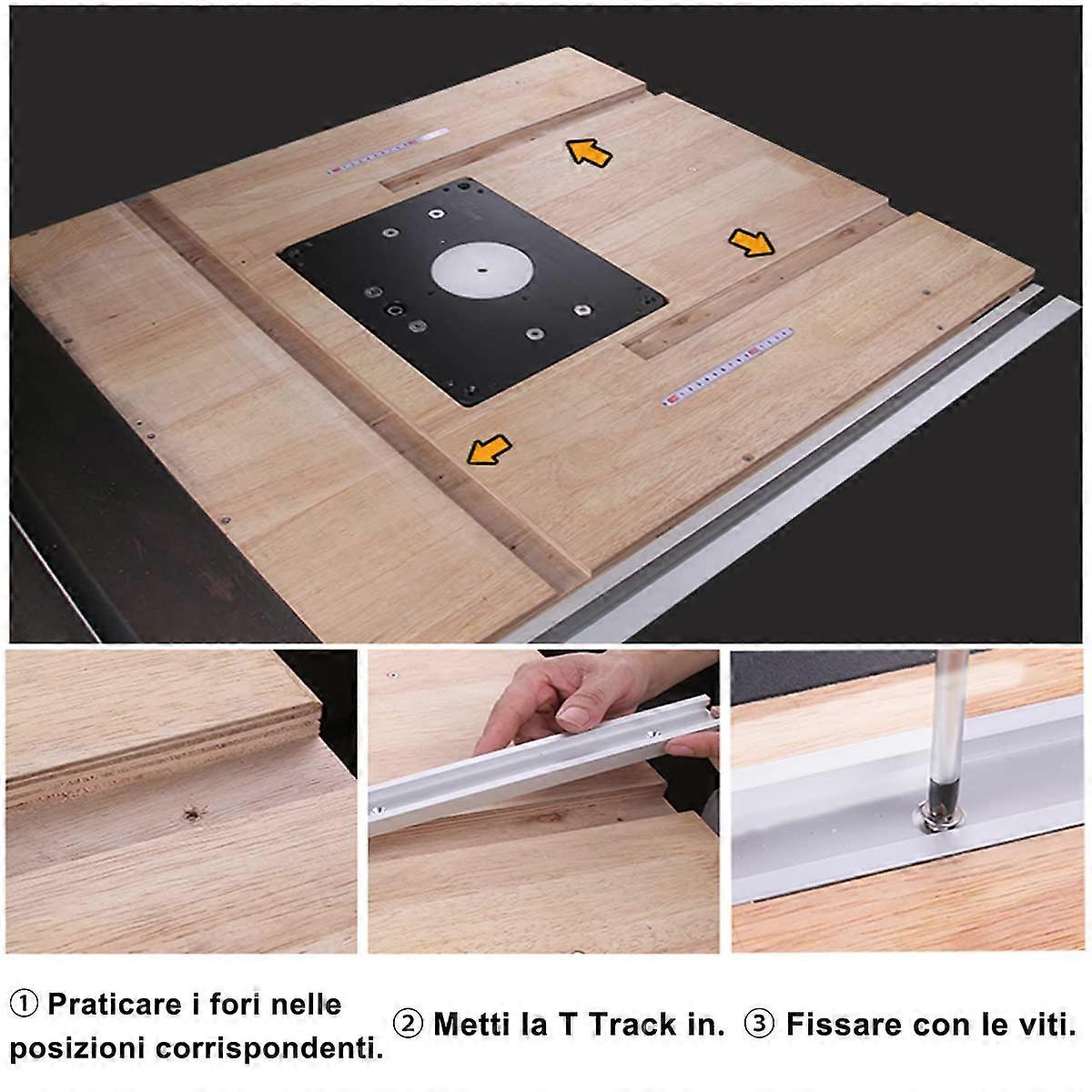 T Track Miter Track, 2pcs T Slot Miter Track, Aluminum T Tracks, T ...