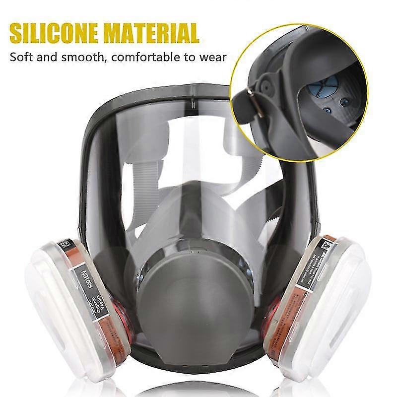 16 In 1 Full Face Mask Silicone Full Face Mask 1 Mask Body + 2 X Filter ...