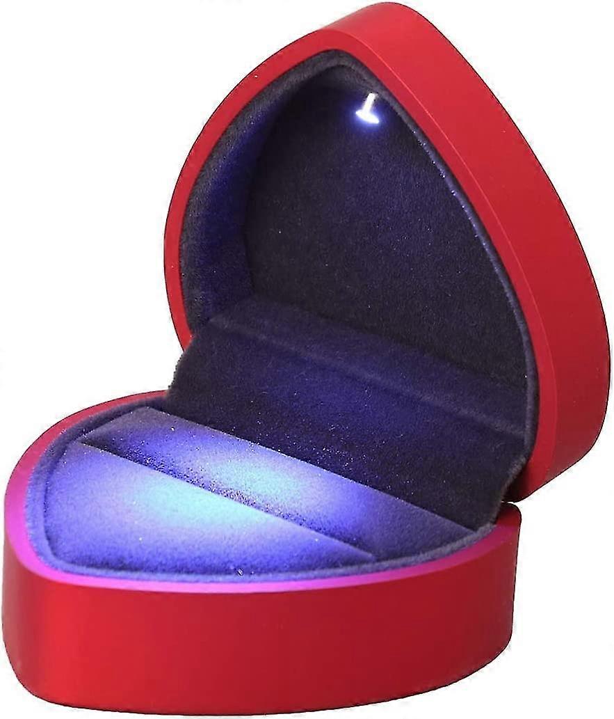 Led Ring Box Heart Shape Jewellery Box,led Ring Boxes For Engagement ...