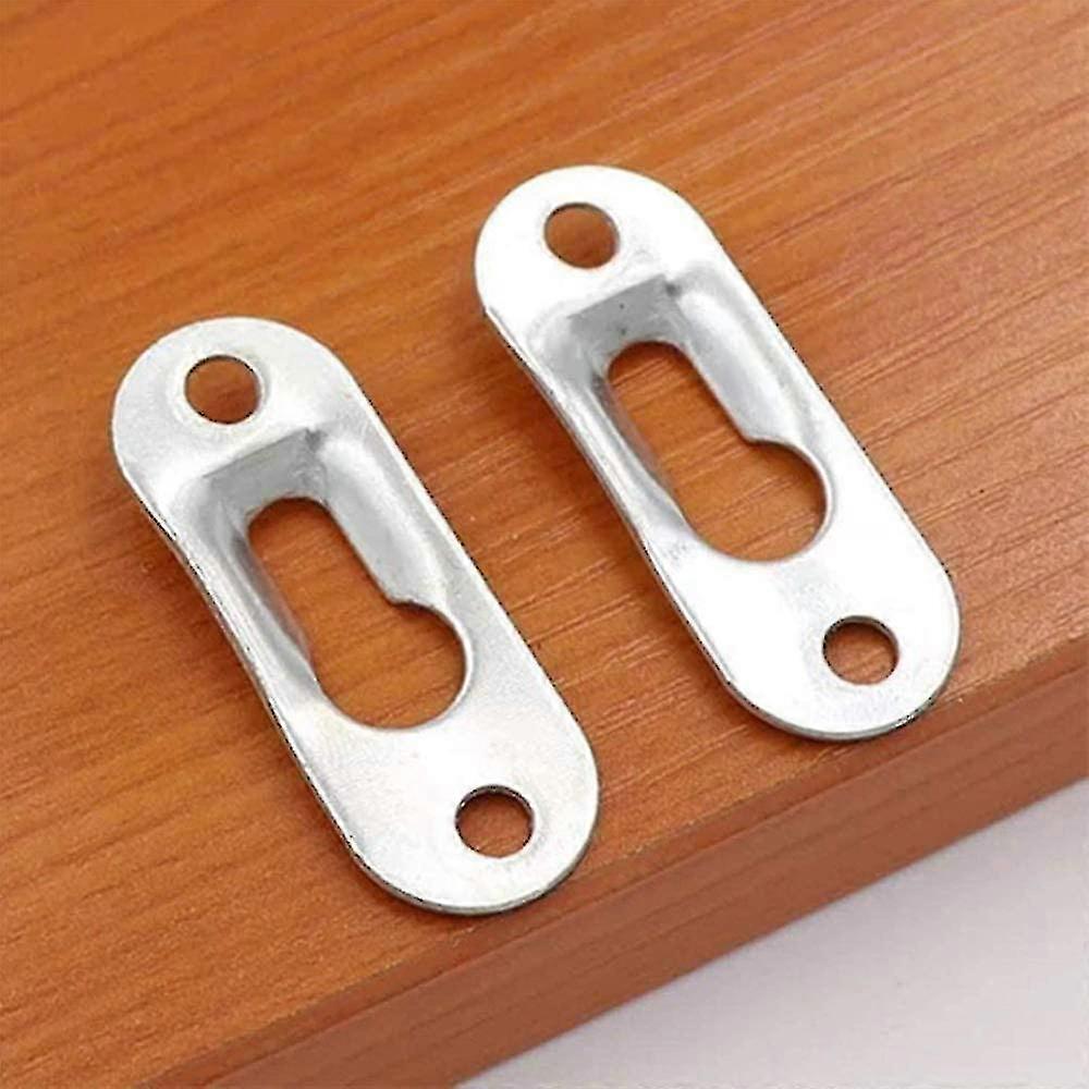 50 Pieces Metal Keyhole Fastener Invisible Keyhole Hangers Metal Paint ...