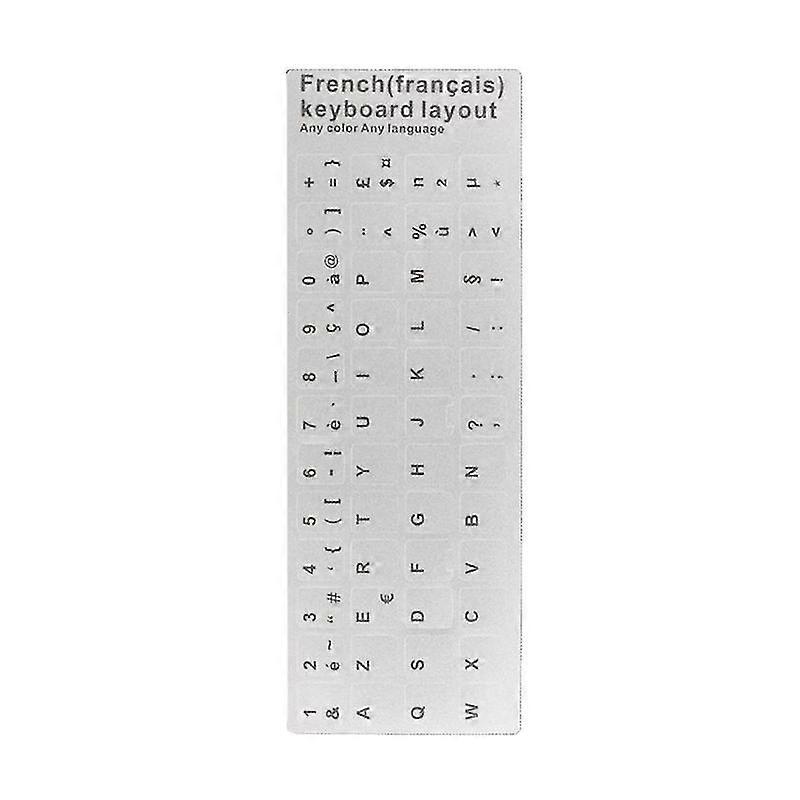 French Keypad Letter Sticker Eco-environment Matte French Keyboard ...