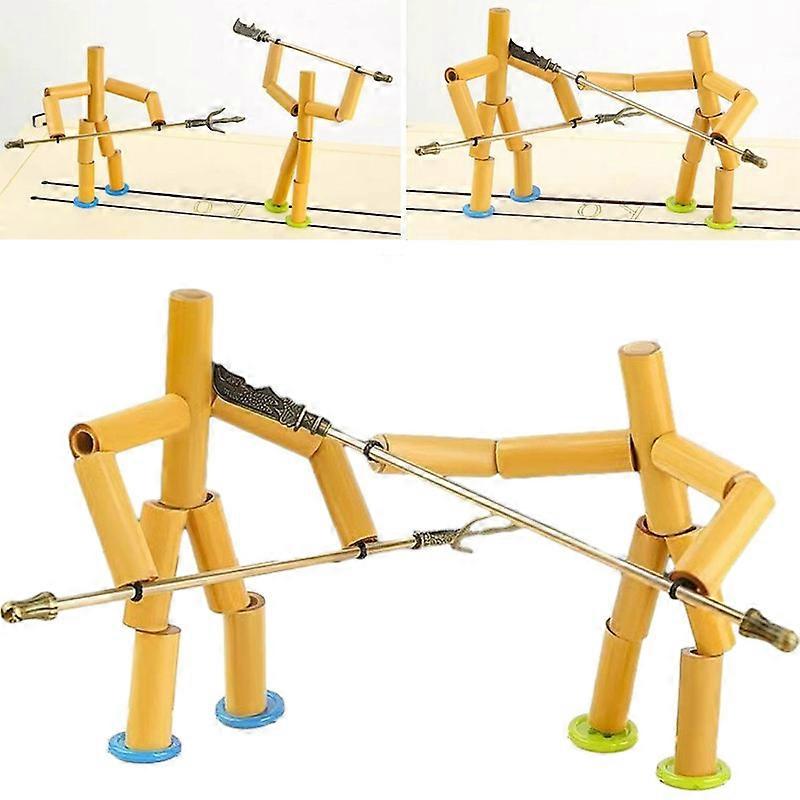 Balloon Bamboo Man Battle, Handmade Wooden Fencing Puppets Toys | Fruugo UK