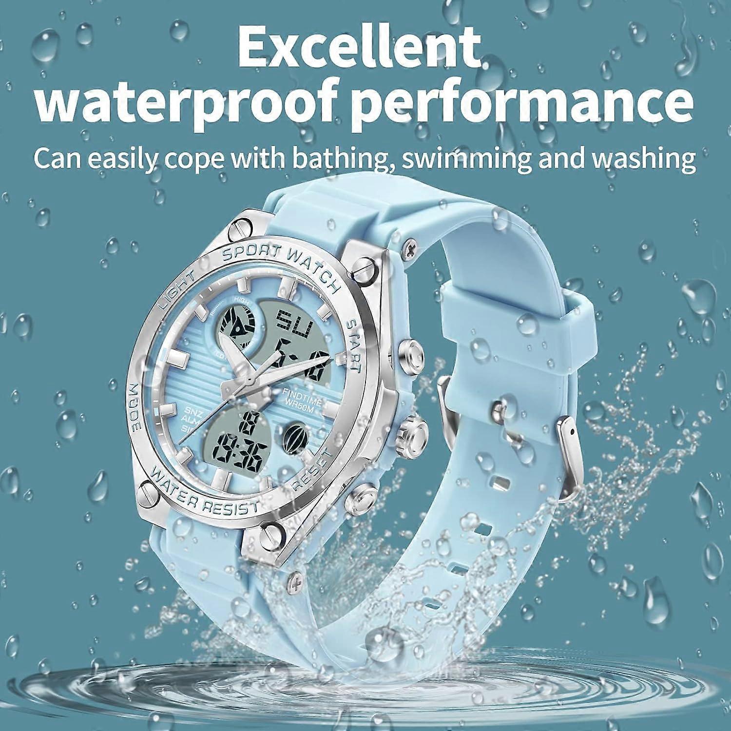 Ladies Sport Digital Watches Wrist Watch for Women with Waterproof Dual ...